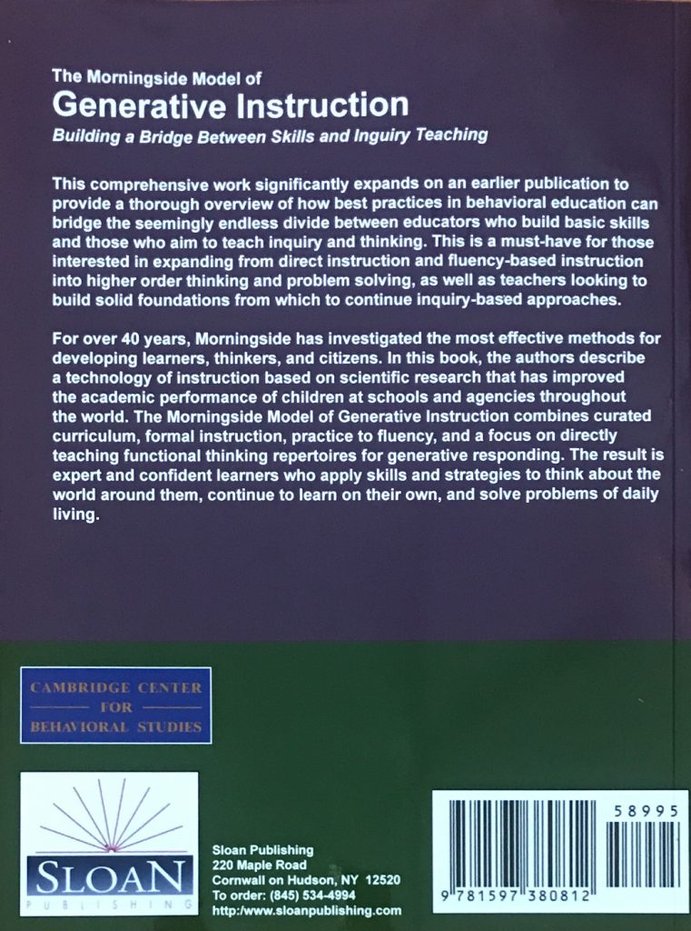 The Morningside Model of Generative Instruction: Bridging the Gap ...